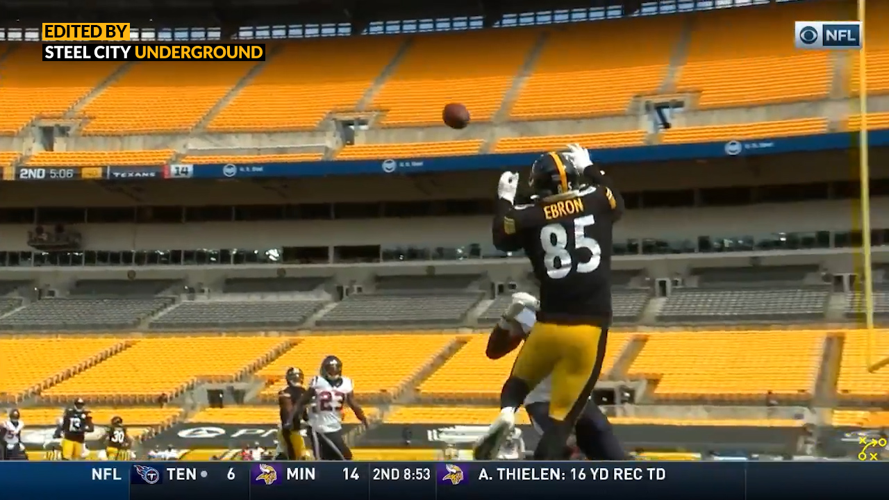 Watch: Eric Ebron elevates for first TD with the Steelers - Steel City ...