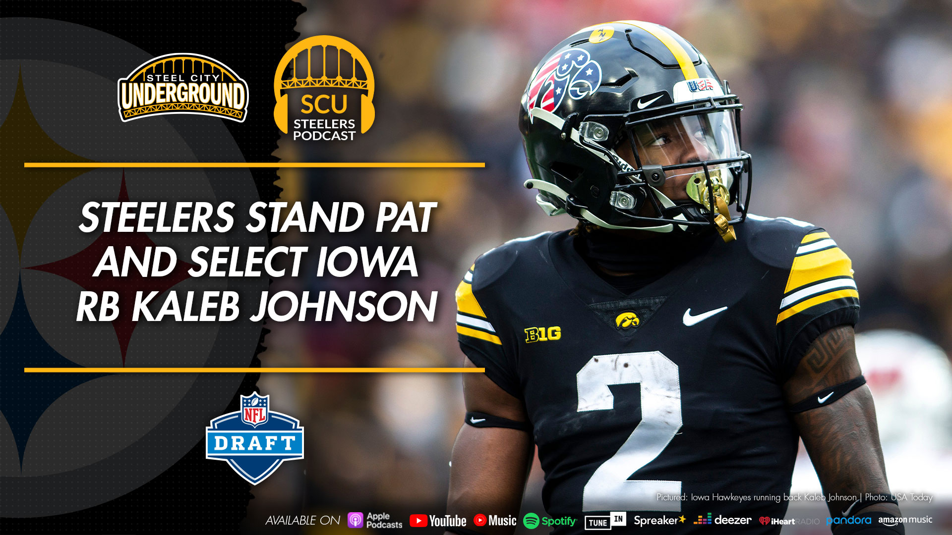 Steelers stand pat and select Iowa RB Kaleb Johnson - Steel City ...